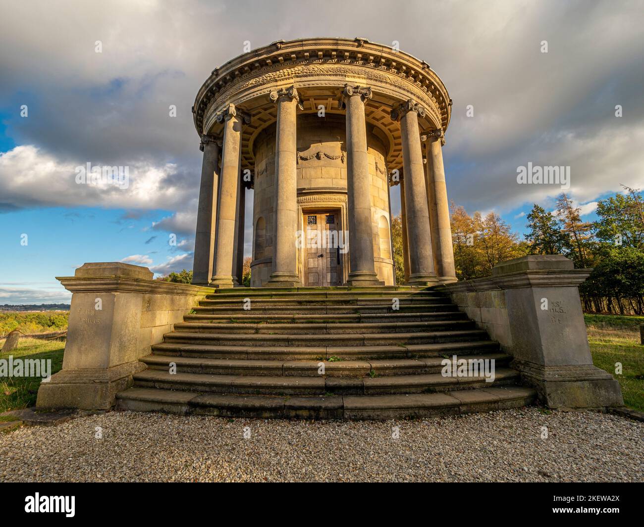 The Rotunda temple in the parkland of Wentworth Castle Gardens ...