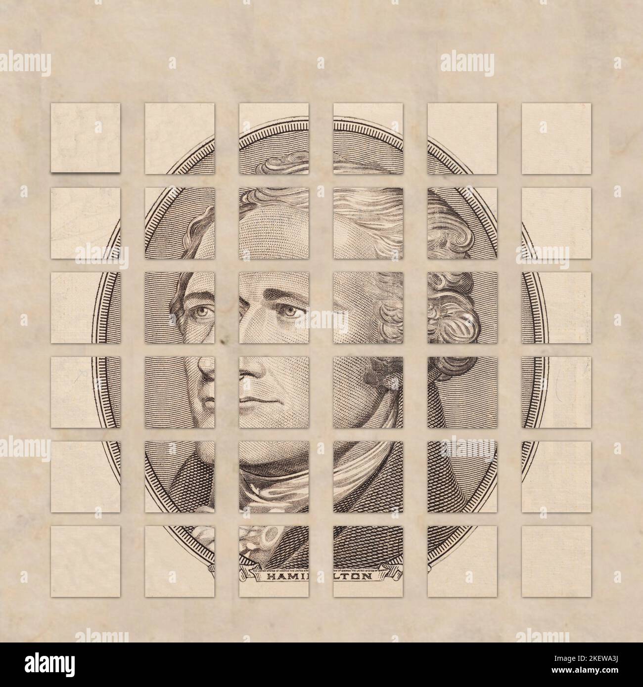 Banner with Portrait of U.S. president Alexander Hamilton Stock Photo ...