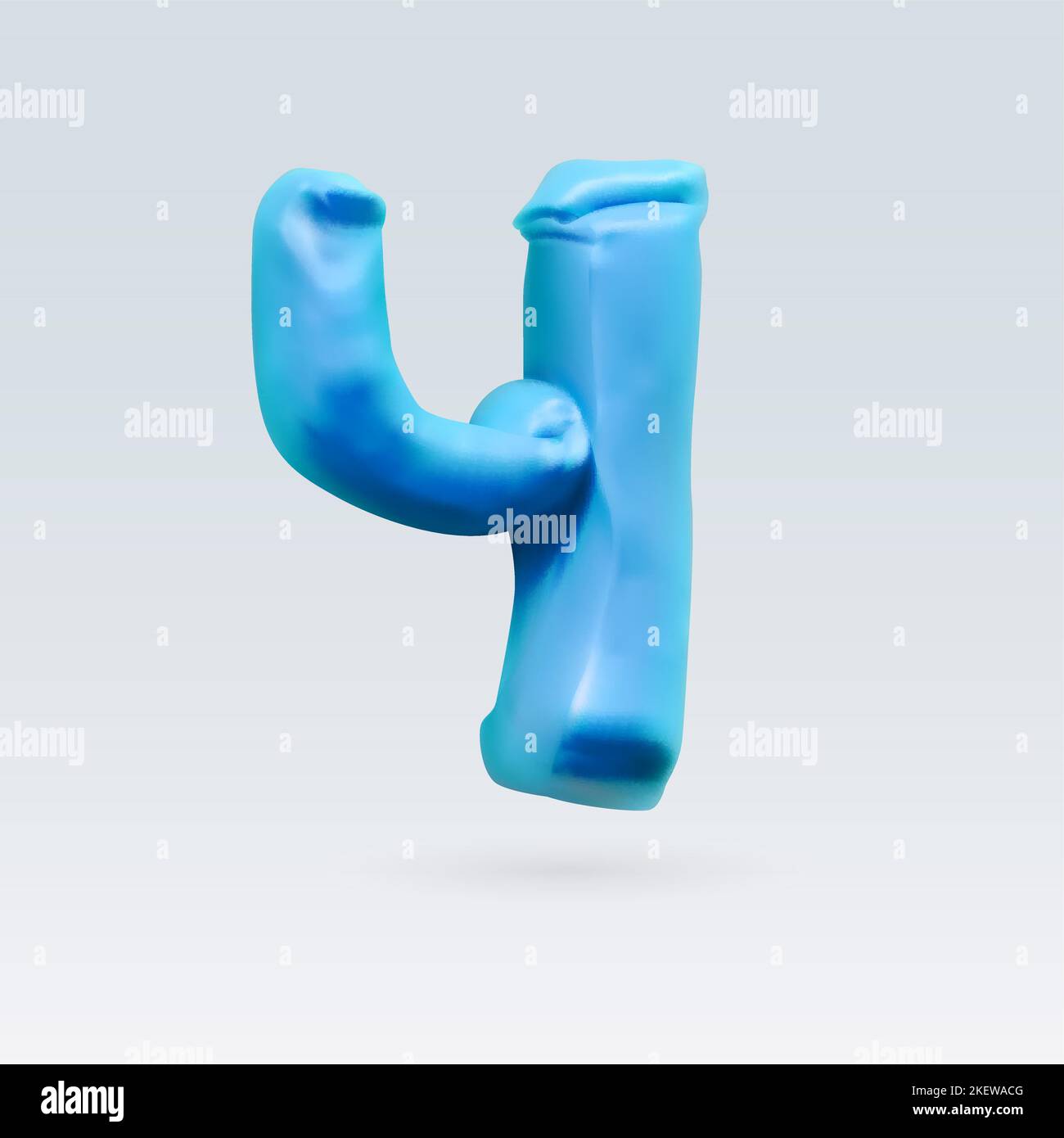 Number Four Blue Color Isolated on Background Stock Vector Image & Art ...