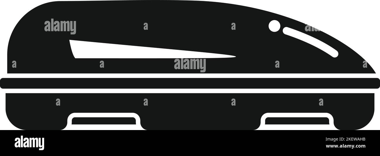 Car roof luggage icon simple vector. Box trunk. Load trip Stock Vector ...
