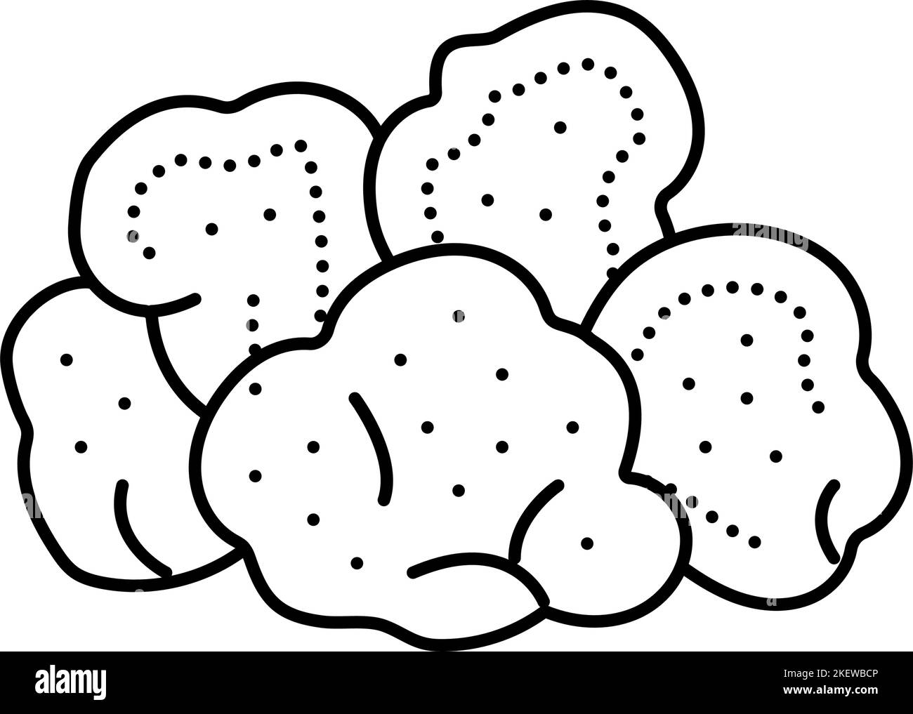 lions mane mushroom line icon vector illustration Stock Vector Image ...