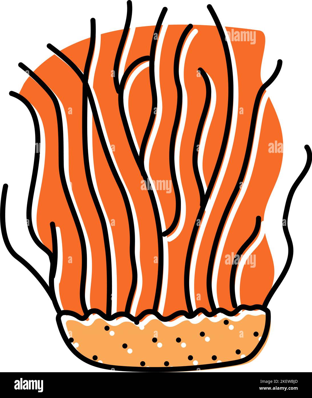 cordyceps mushroom color icon vector illustration Stock Vector Image ...