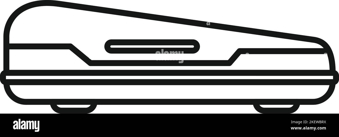 Car trunk icon outline vector. Roof box. Travel cargo Stock Vector ...