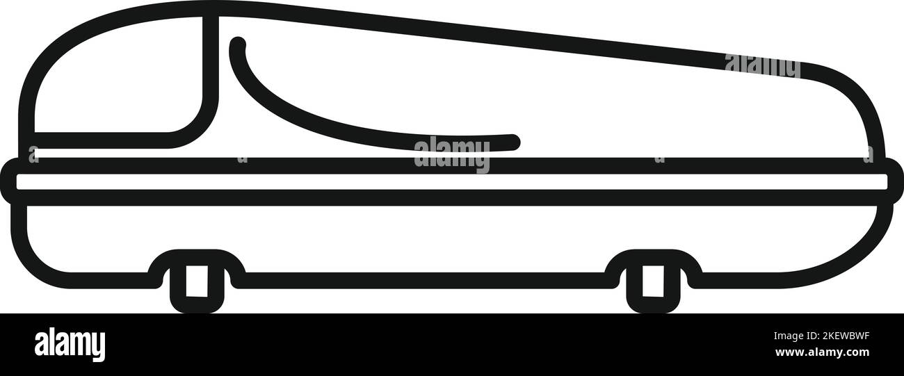 Car roof box icon outline vector. Travel trunk. Vacation cargo Stock ...