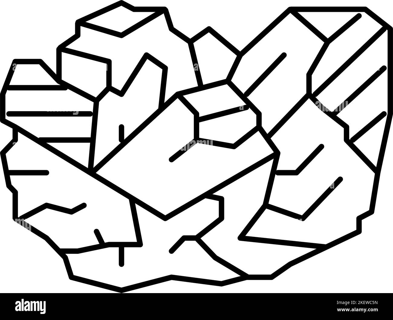 garnet stone rock line icon vector illustration Stock Vector Image ...