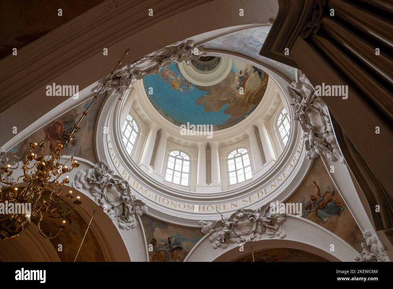 STOCKHOLM, SWEDEN: Beautiful interior design, Gustaf Vasa church. Dome ...