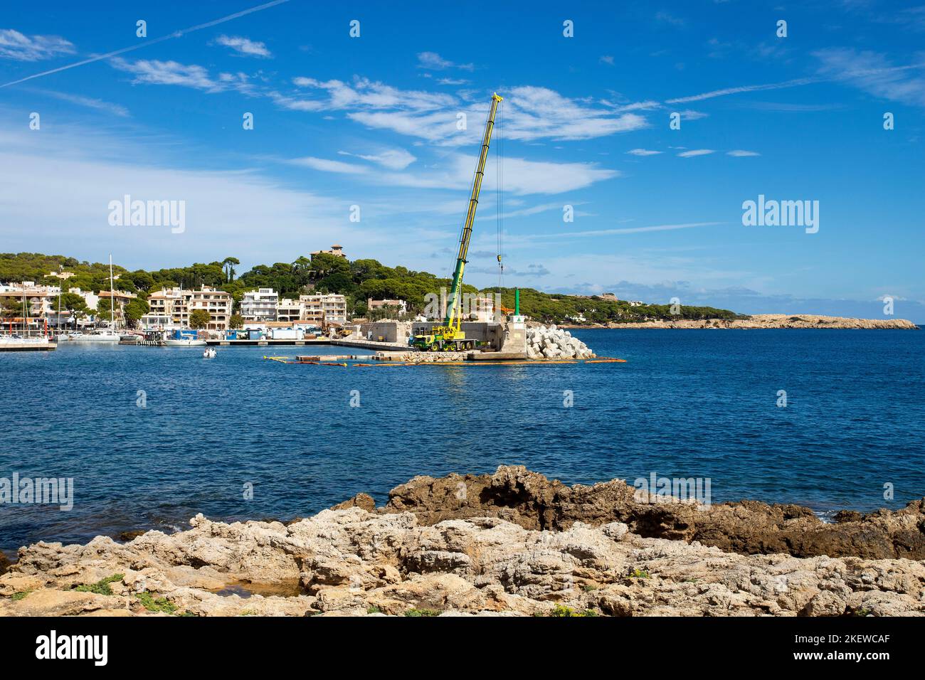 Cala Ratjada, Palma de Mallorca - Spain - September 28, 2022. Works ...