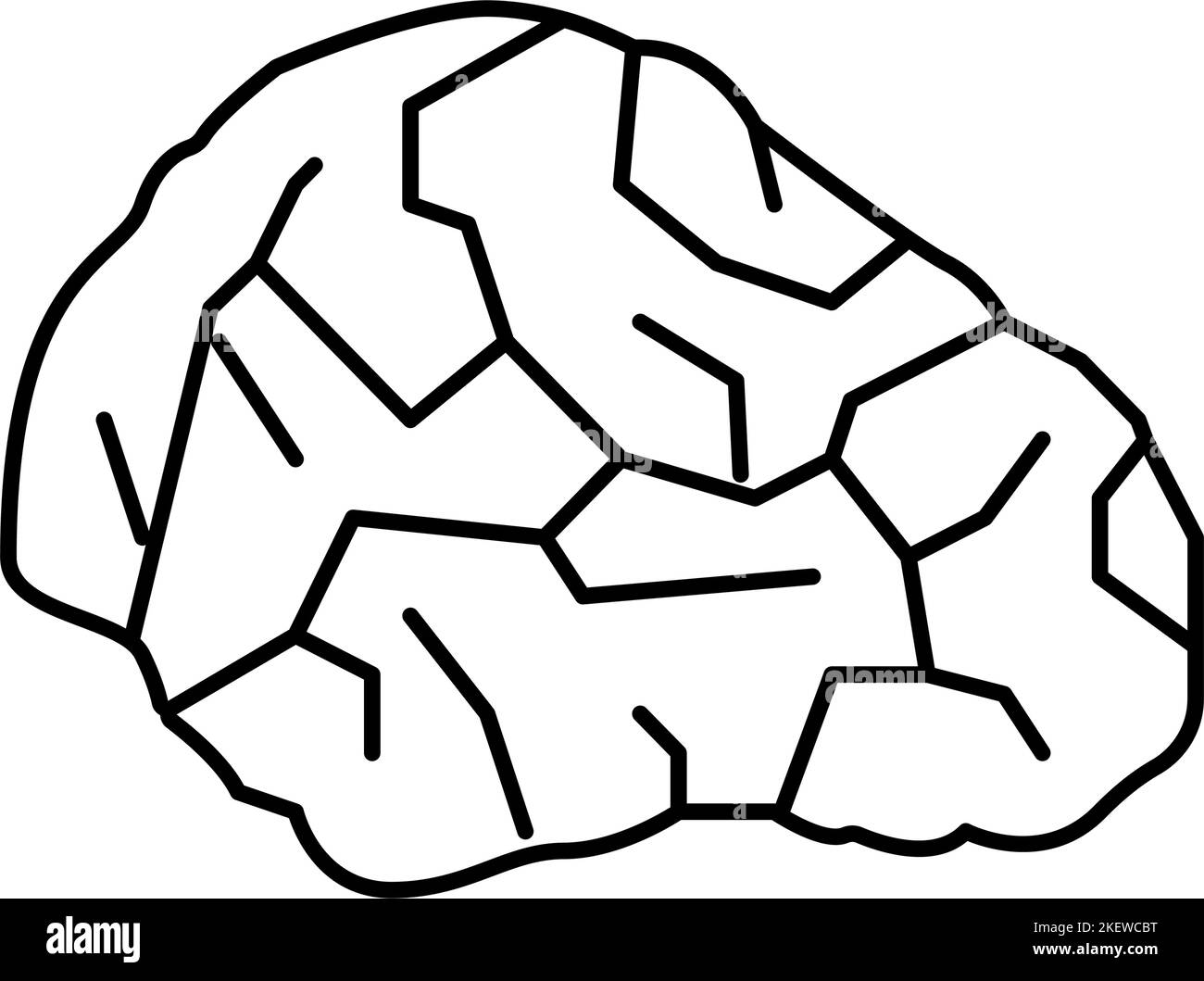 aquamarine stone rock line icon vector illustration Stock Vector Image ...