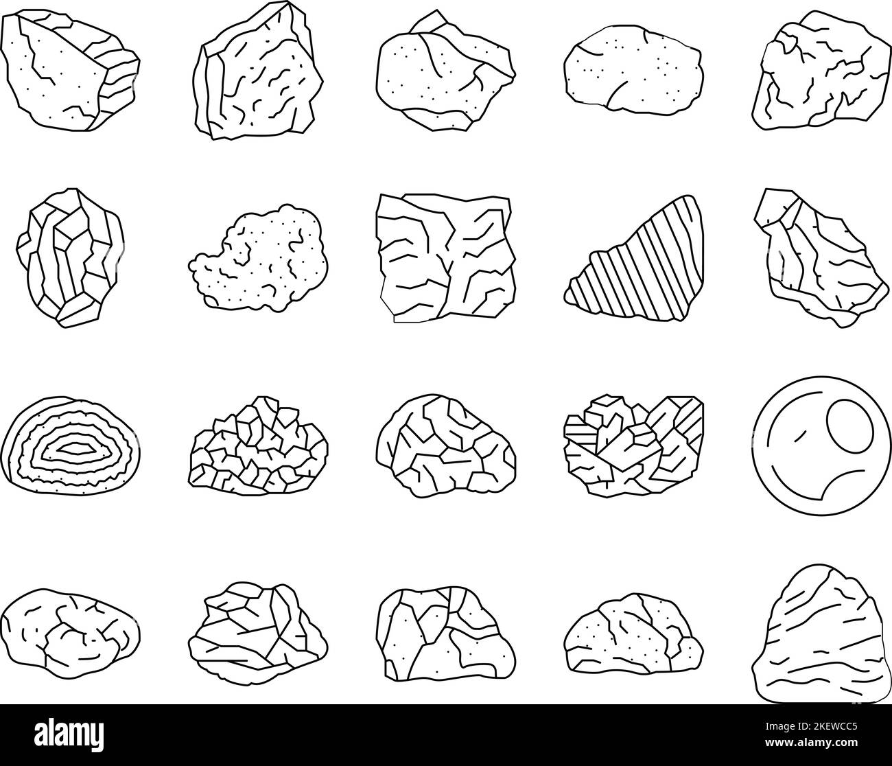 stone rock texture nature icons set vector Stock Vector Image & Art - Alamy