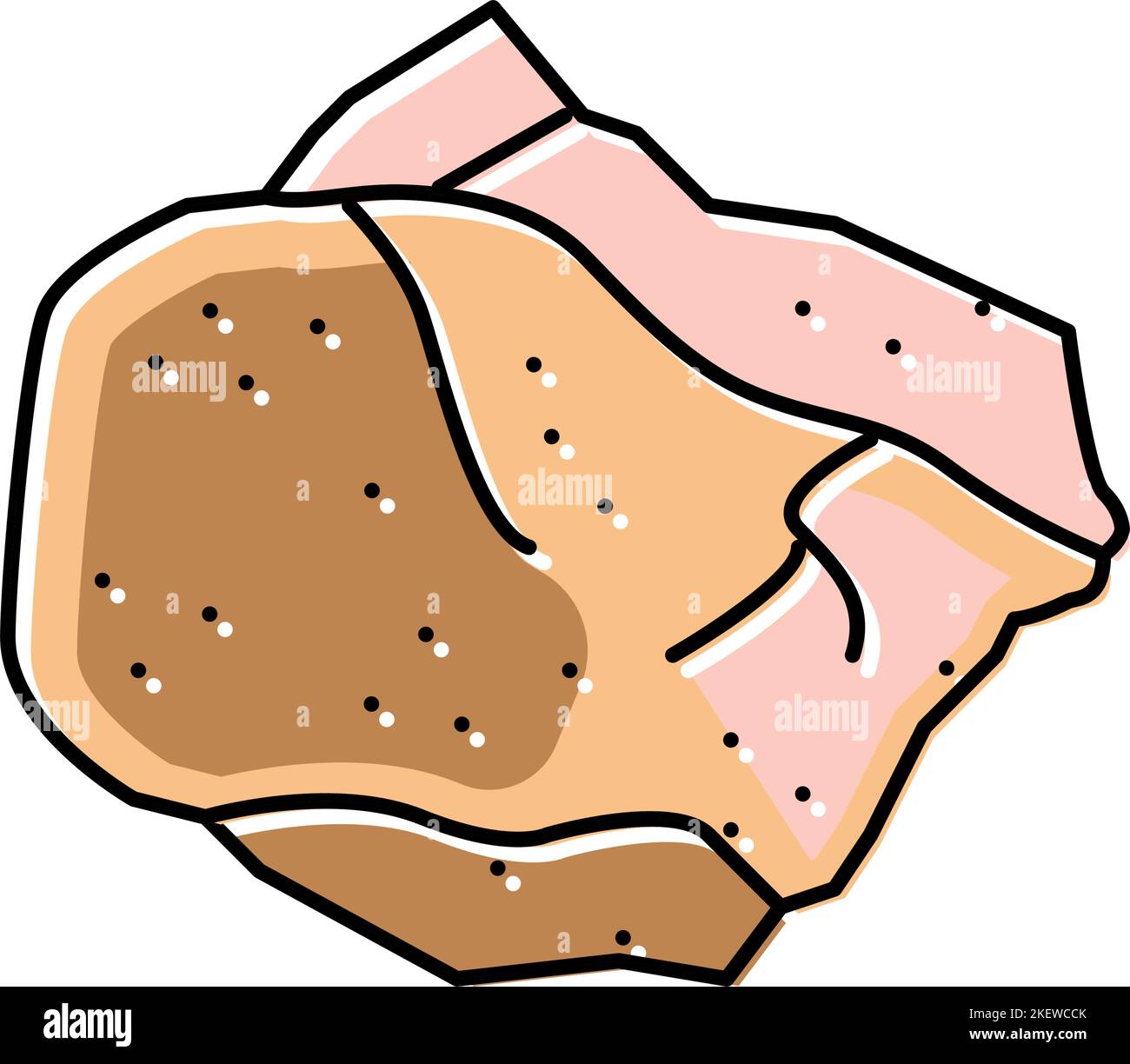 quartzite stone rock color icon vector illustration Stock Vector Image ...