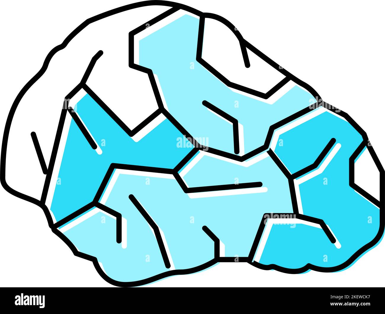 aquamarine stone rock color icon vector illustration Stock Vector Image ...