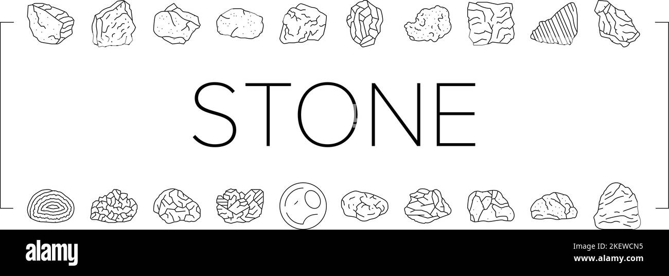 stone rock texture nature icons set vector Stock Vector Image & Art - Alamy