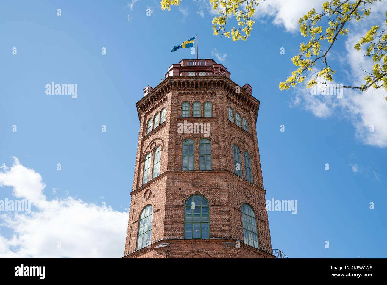 Bredablick: A 30 metre high tower, built of brick, in Skansen. The huge ...