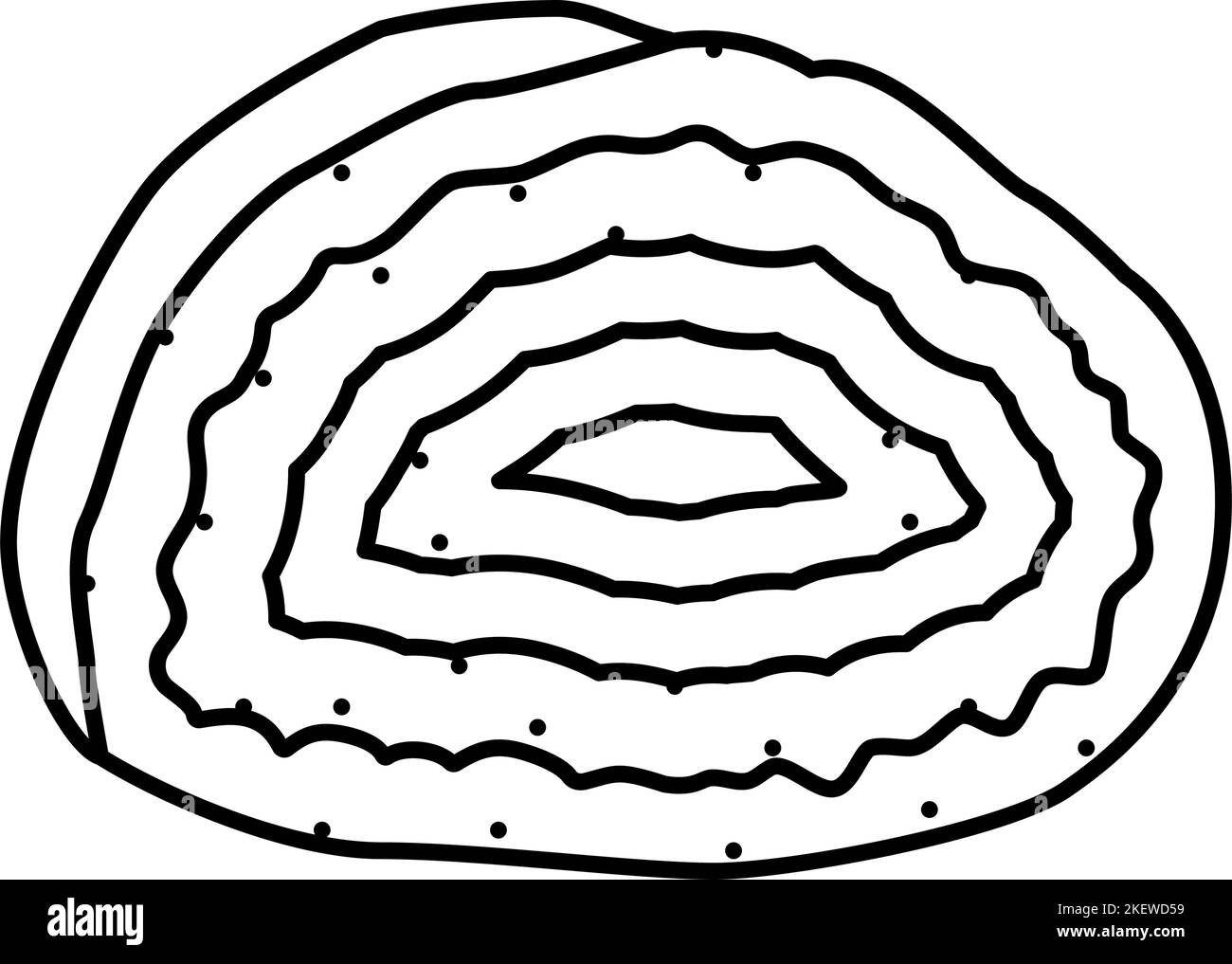 agate stone rock line icon vector illustration Stock Vector Image & Art ...