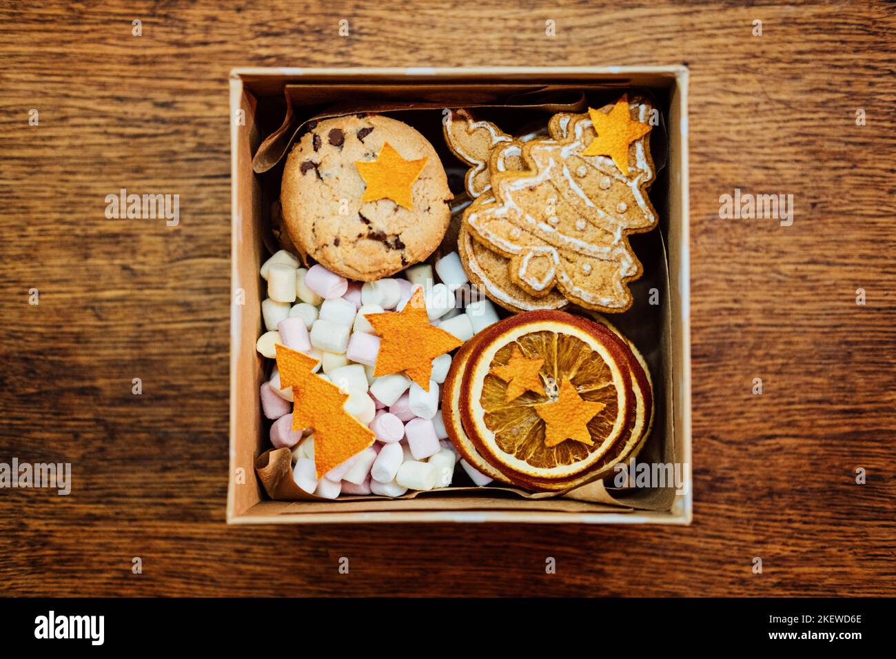 Christmas Homemade Sweet Hampers. Christmas Sweet Gift Box. Festive ...