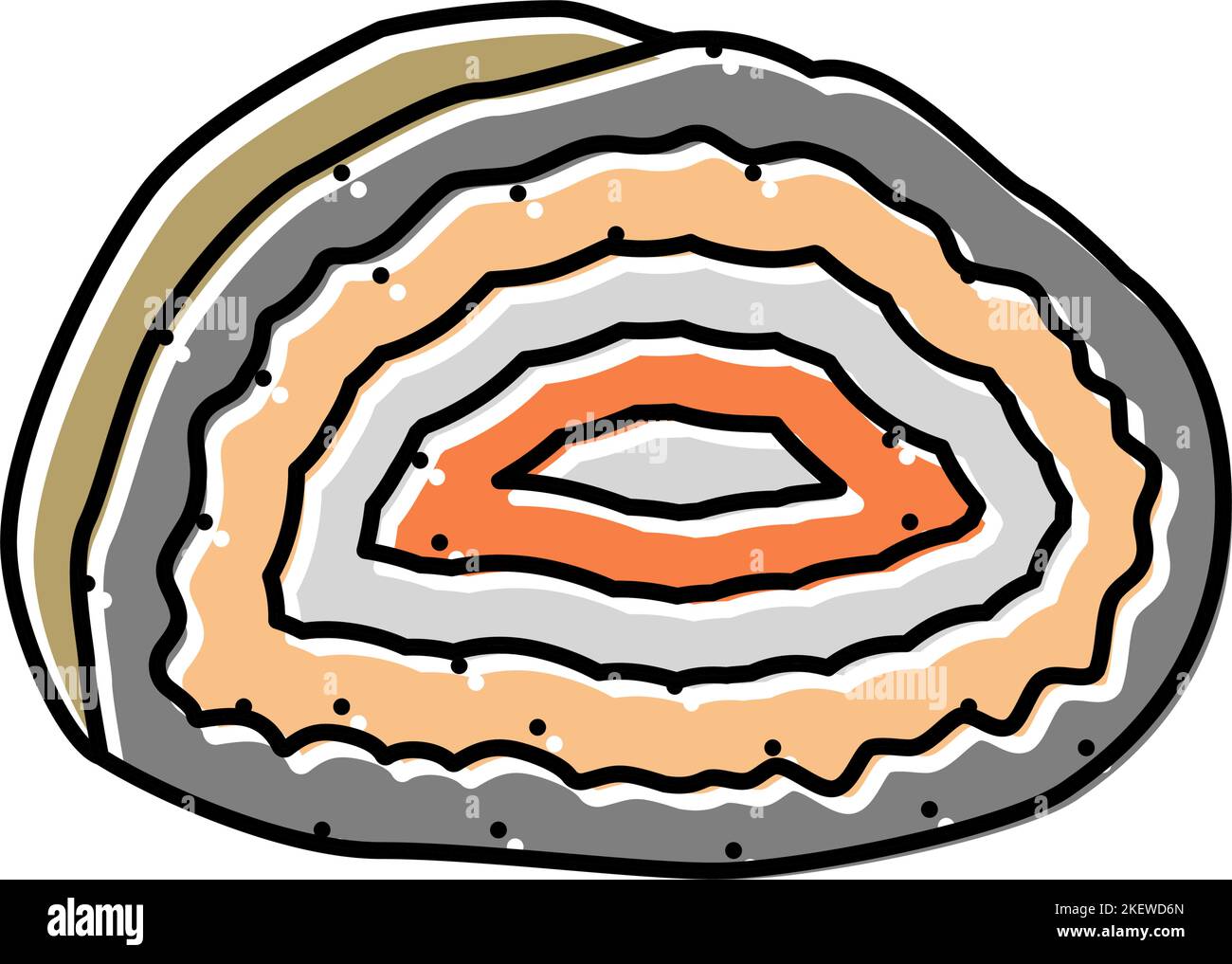 agate stone rock color icon vector illustration Stock Vector Image ...