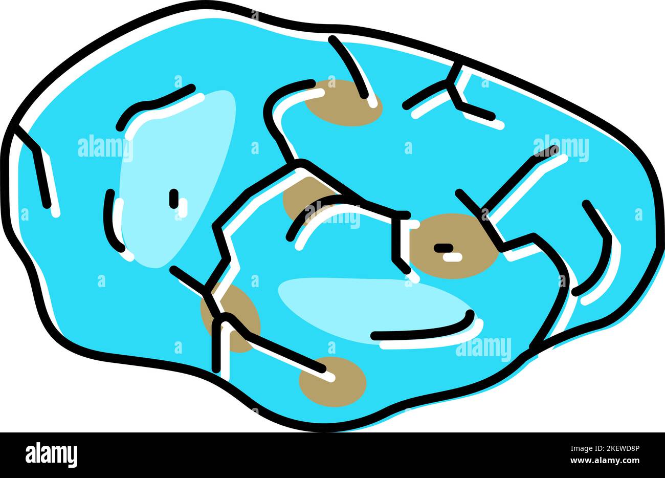 turquoise stone rock color icon vector illustration Stock Vector Image ...