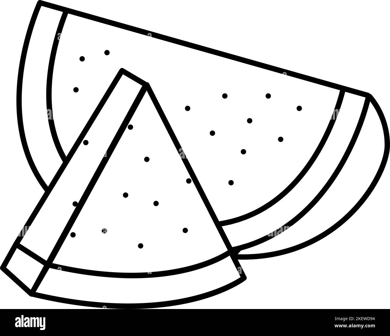 juicy red watermelon line icon vector illustration Stock Vector Image ...