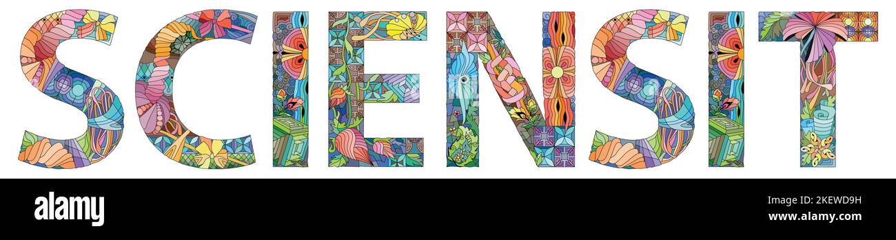 Scientist typography Cut Out Stock Images & Pictures - Alamy