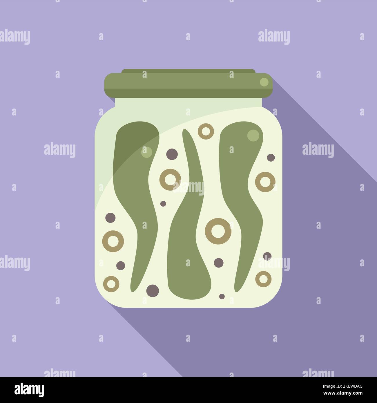Pickled chilli icon flat vector. Food eating. Can product Stock Vector ...