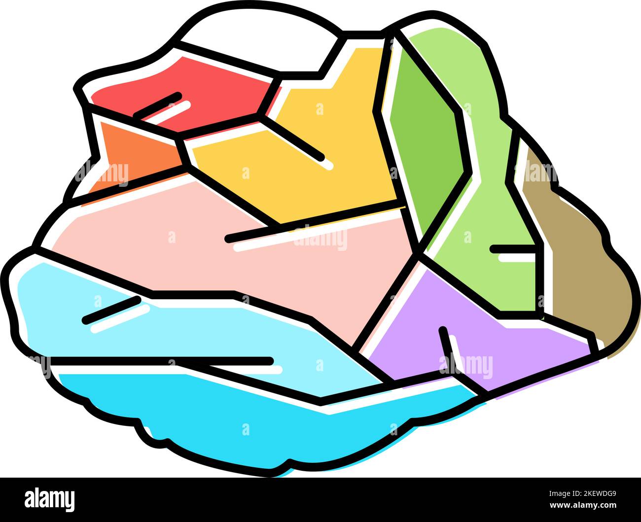 opal stone rock color icon vector illustration Stock Vector Image & Art ...