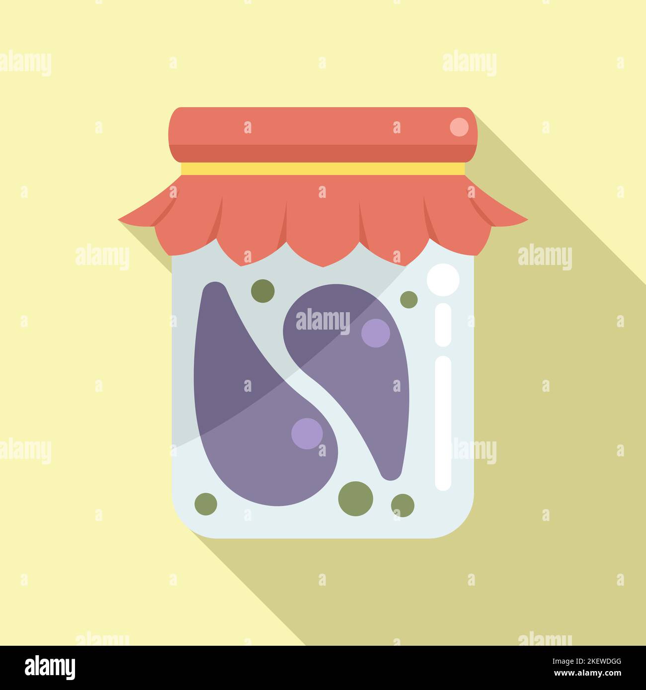 Vegetable jar icon flat vector. Pickle food. Eating product Stock ...