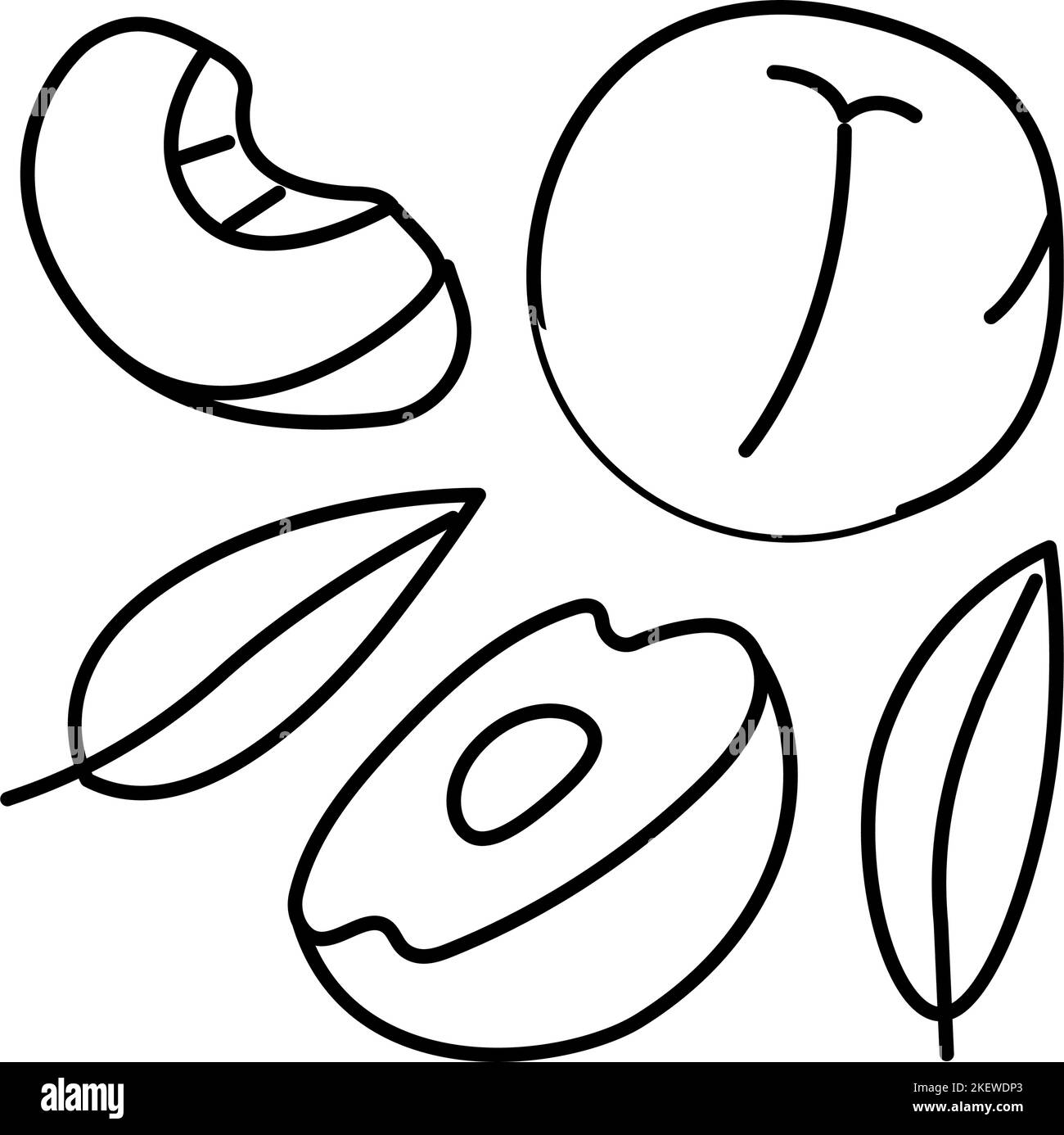 Peach cut closeup Black and White Stock Photos & Images - Alamy