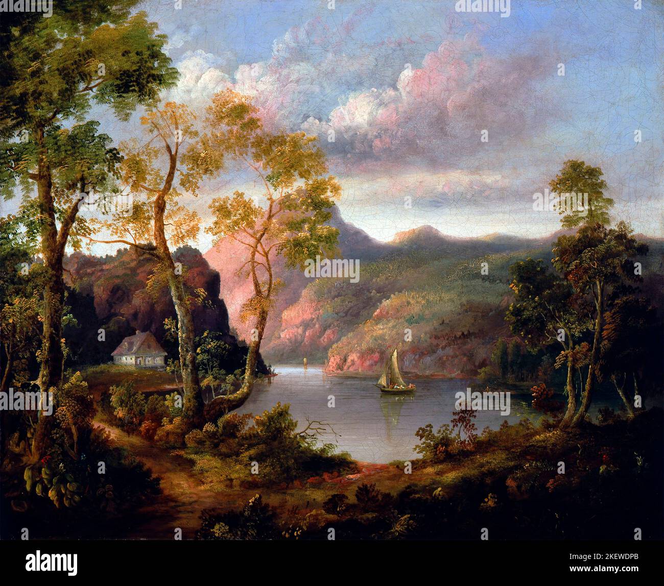 Cottage by the Lake (Morning on the Hudson) by the American artist ...