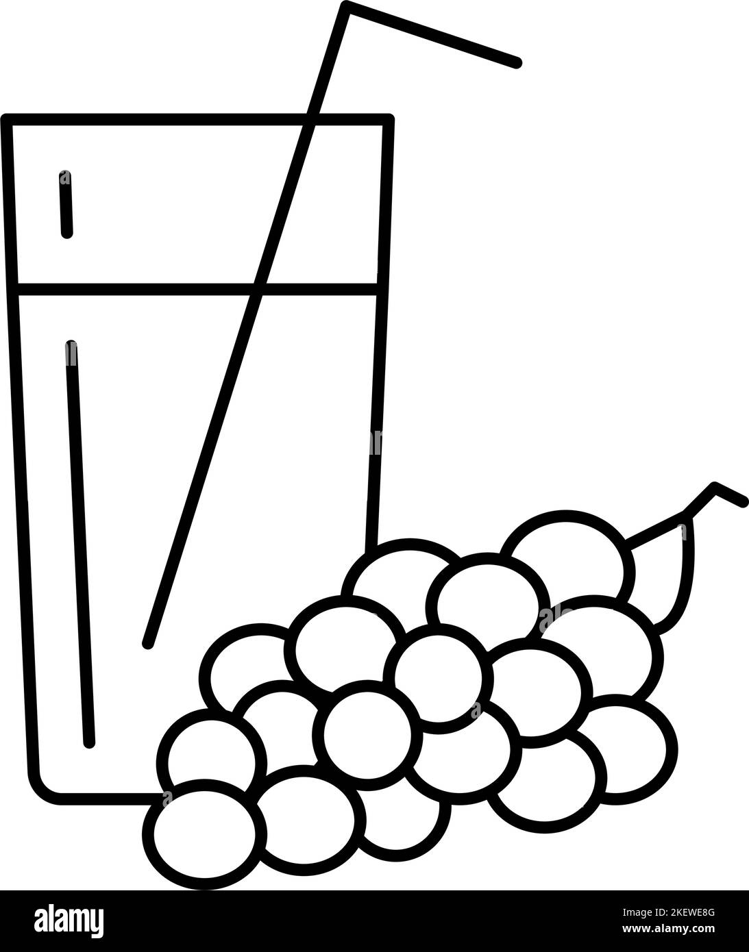 juice grape line icon vector illustration Stock Vector Image & Art - Alamy