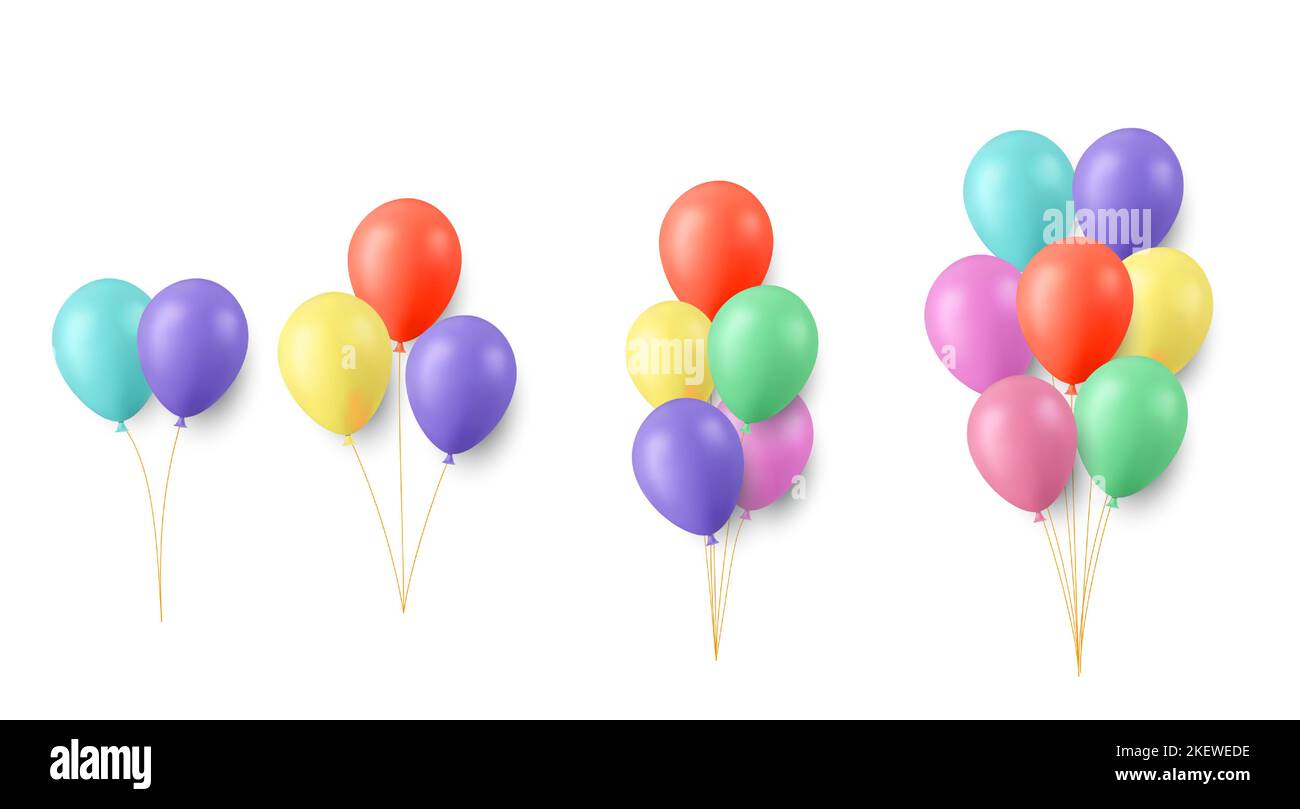 Set of festive color balloons Stock Vector Image & Art - Alamy