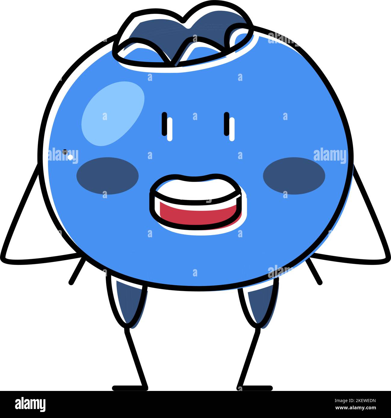 character blueberry color icon vector illustration Stock Vector Image ...