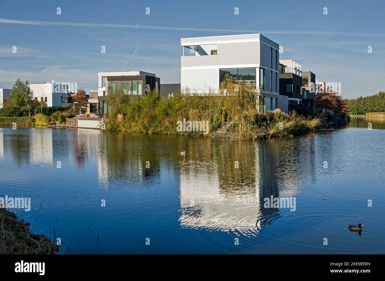 Utrecht, The Netherlands, November 13, 2022: neighbourhood with modern ...