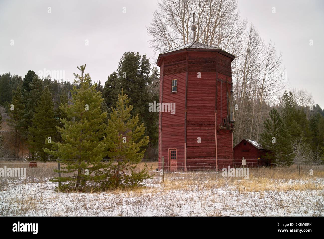 Historic Kettle Valley Railway Water Tower. The old water tower of the ...