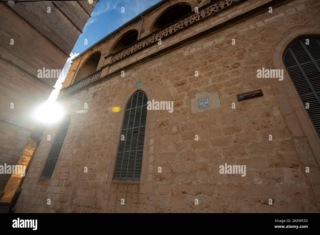 Sineu, Palma de Mallorca, Spain - September 29, 2022. Facade of the ...