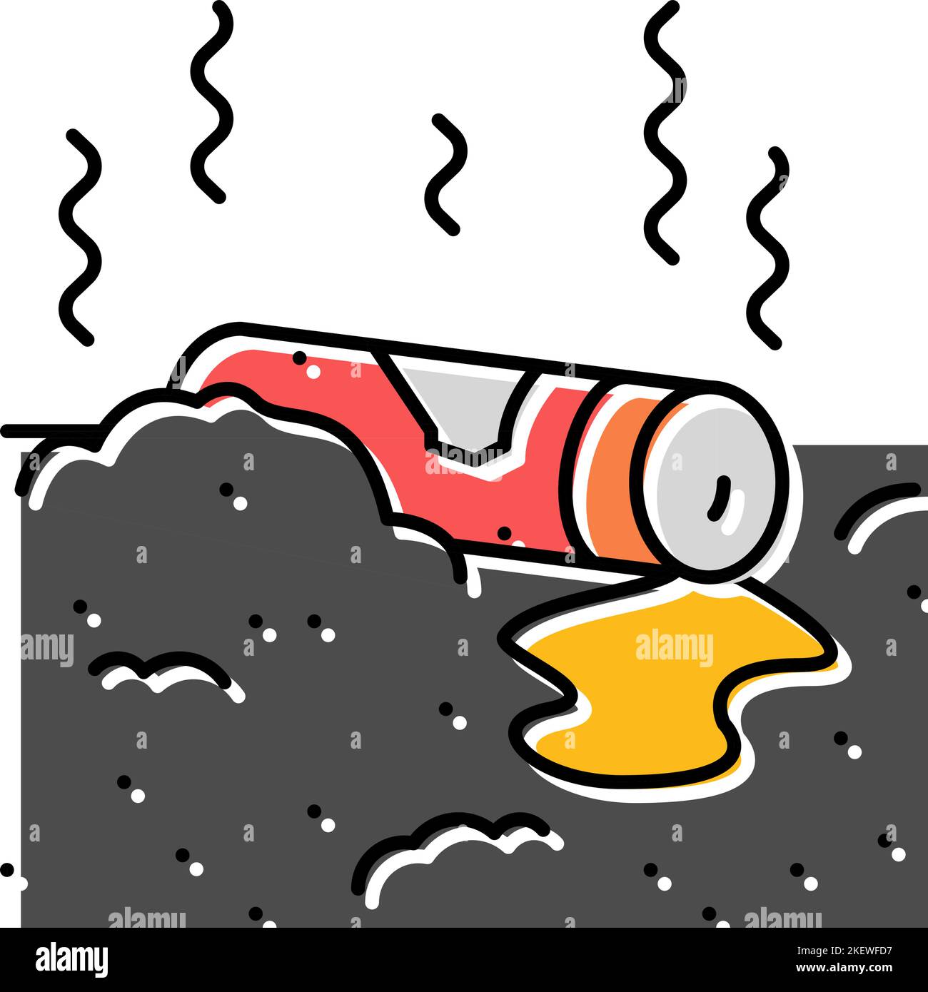 battery pollution color icon vector illustration Stock Vector Image ...