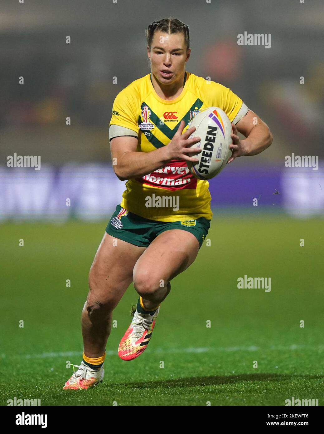 Australia's Emma Tonegato during the Women's Rugby League World Cup ...