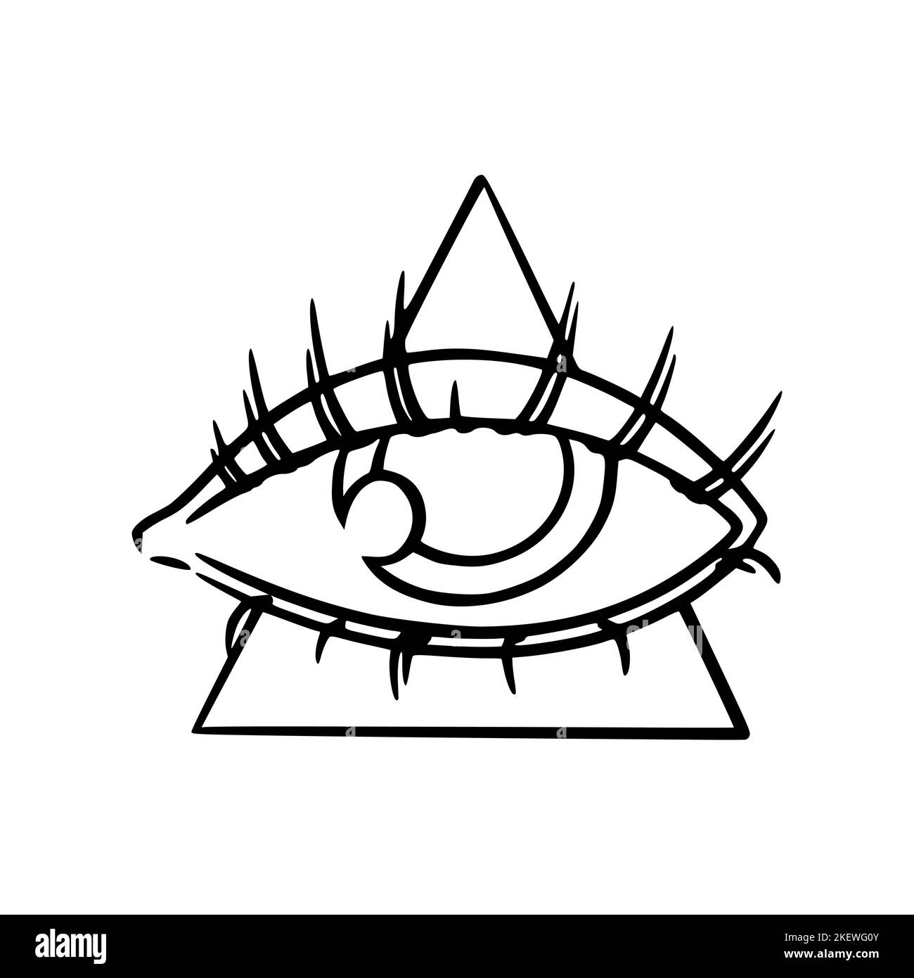 Illuminati eye of free mason secret society. Tarot all seeing third eye ...