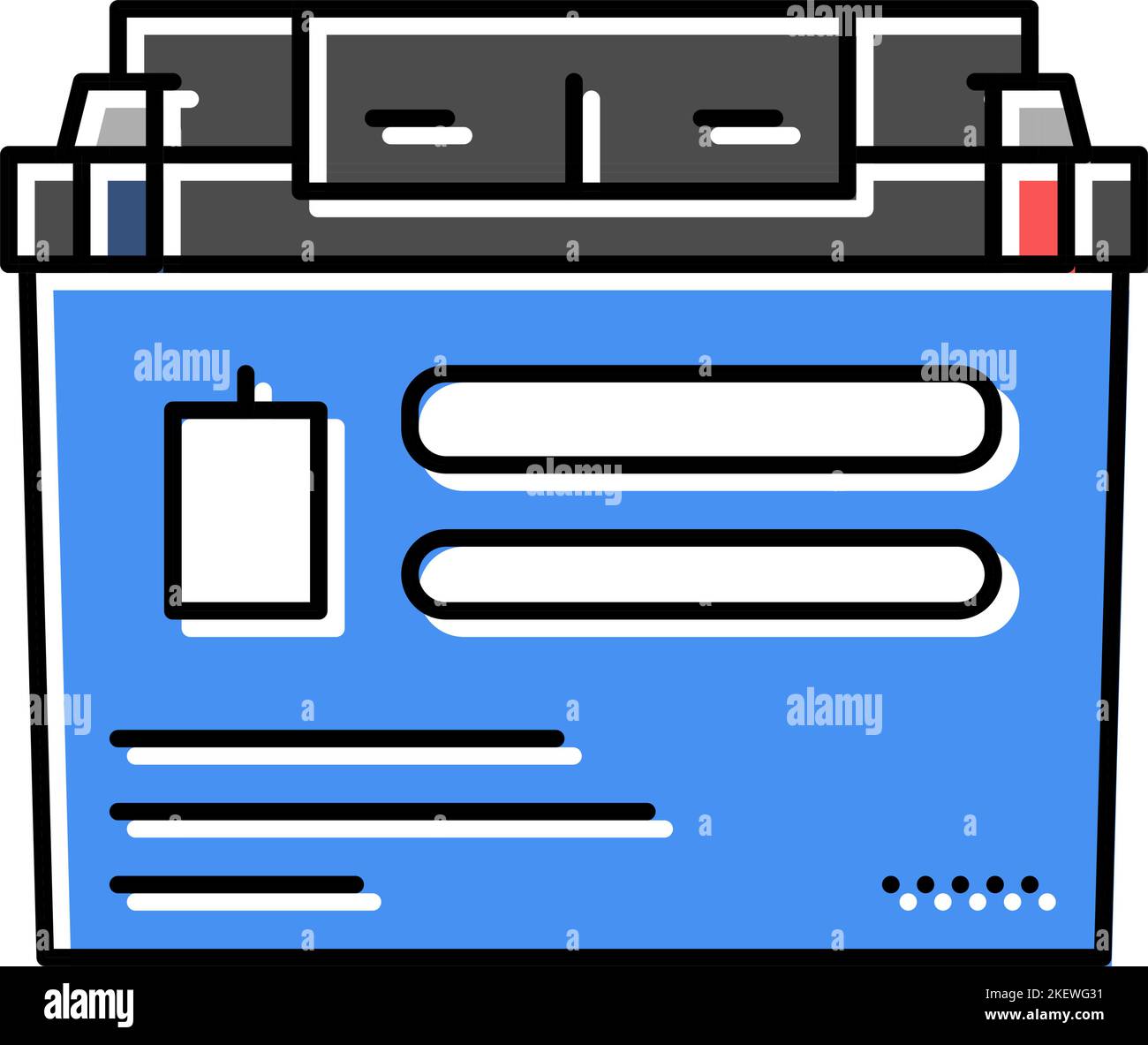 gel cell battery color icon vector illustration Stock Vector Image ...