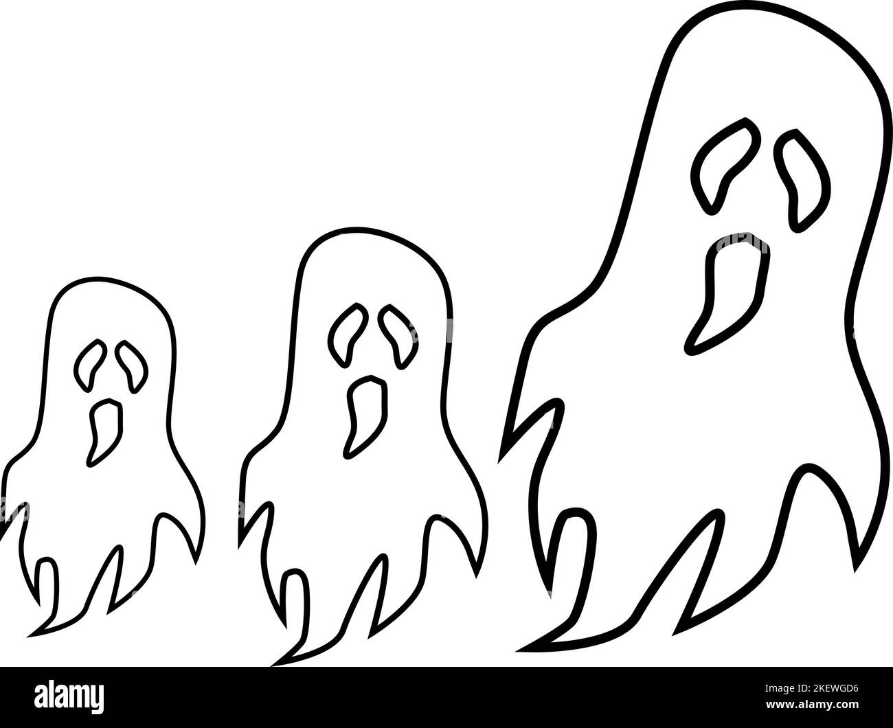 Spooky ghosts isolated on Cut Out Stock Images & Pictures - Alamy