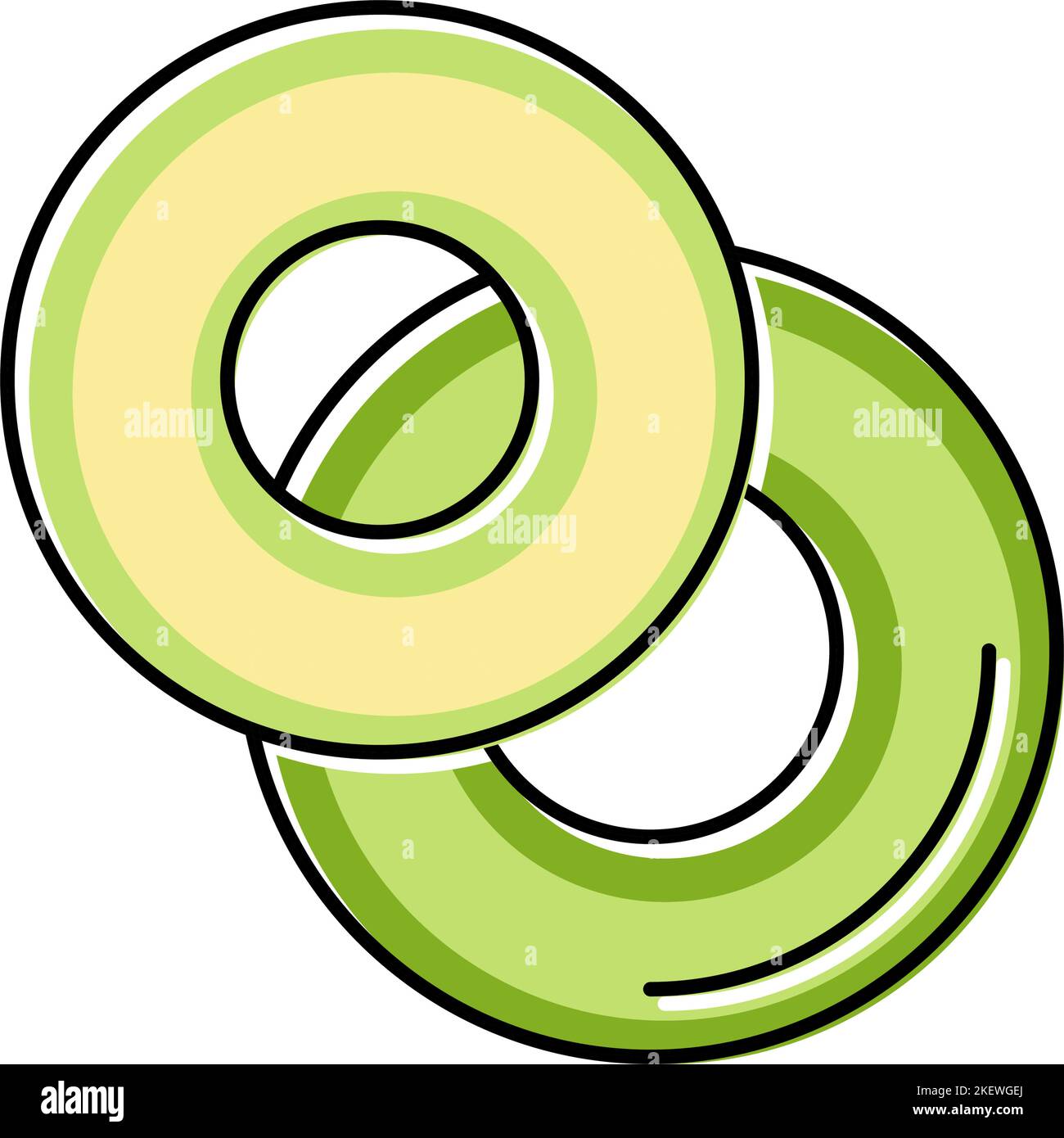 ring slice avocado cut color icon vector illustration Stock Vector ...