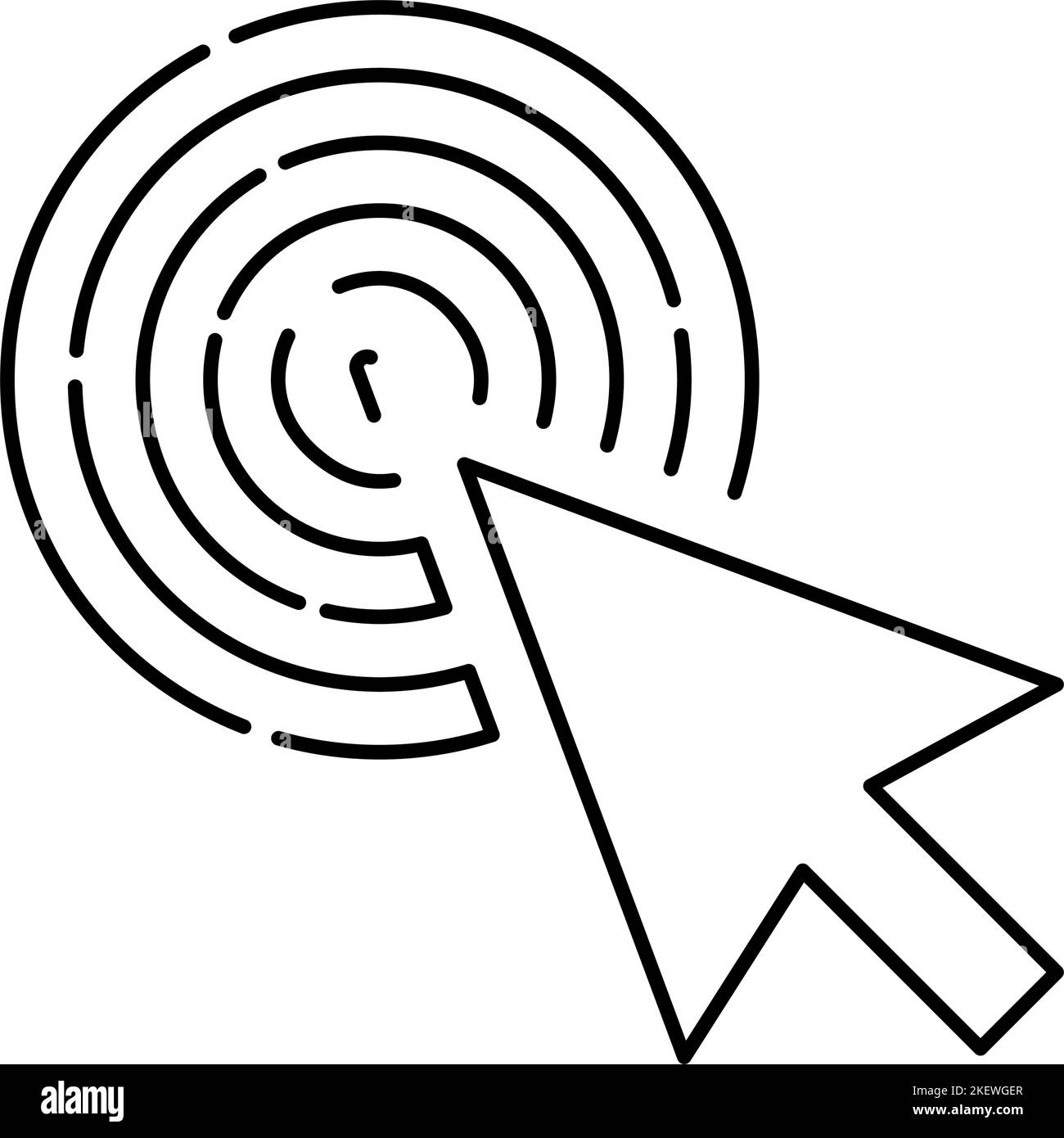 pointer arrow line icon vector illustration Stock Vector Image & Art ...