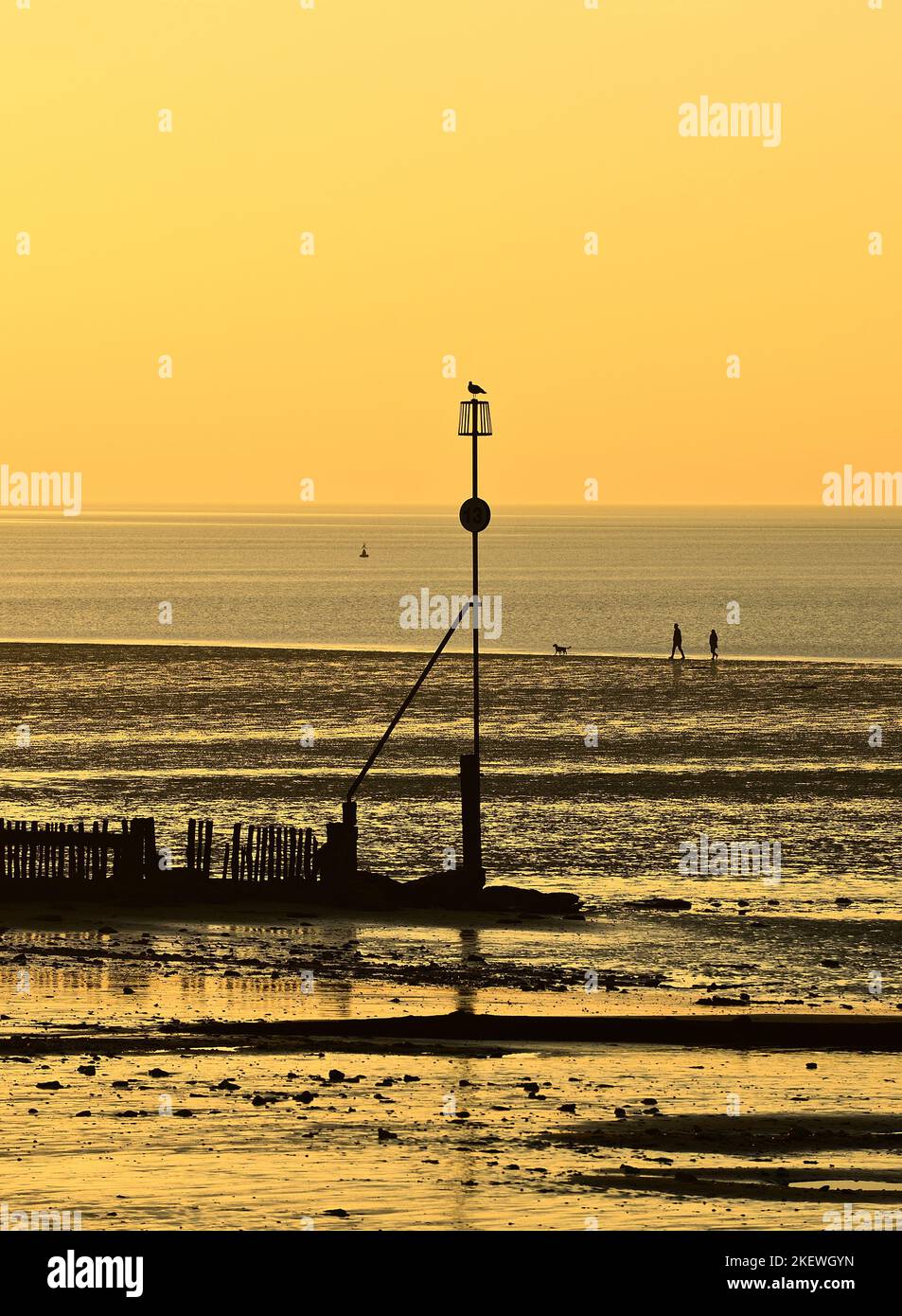 Sunset at Hunstanton, Norfolk, UK Stock Photo - Alamy