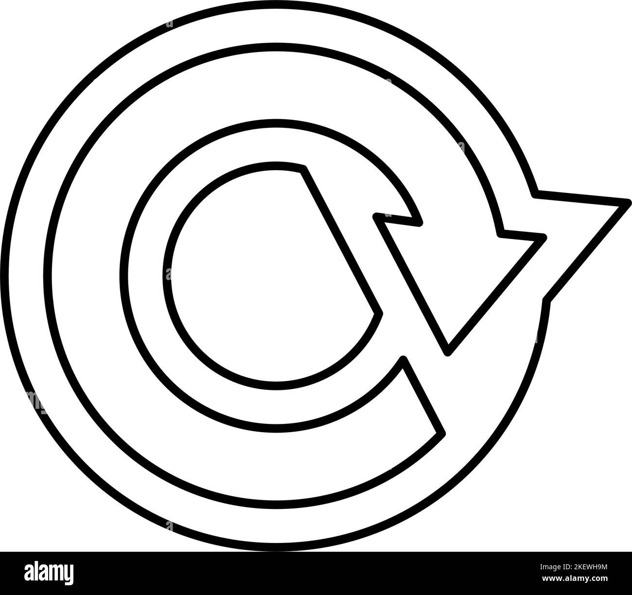 round arrow line icon vector illustration Stock Vector Image & Art - Alamy