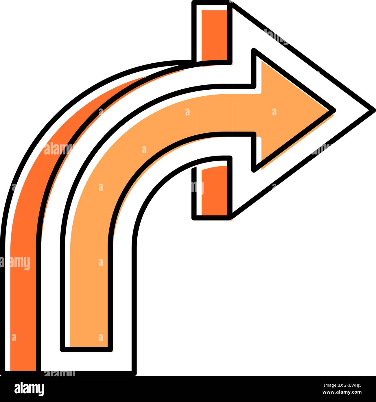 right arrow color icon vector illustration Stock Vector Image & Art - Alamy