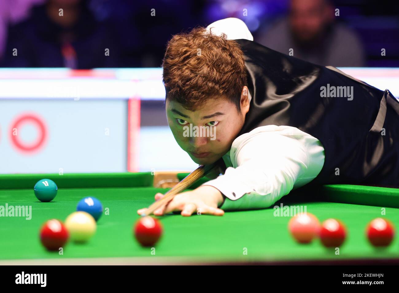 China’s Yan Bingtao during day three of the Cazoo UK Snooker ...