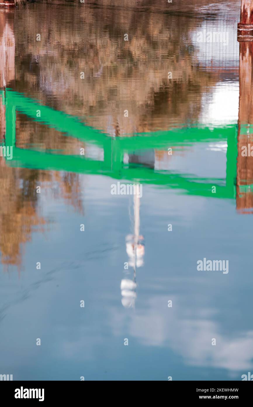 Reflection of gate hi-res stock photography and images - Alamy