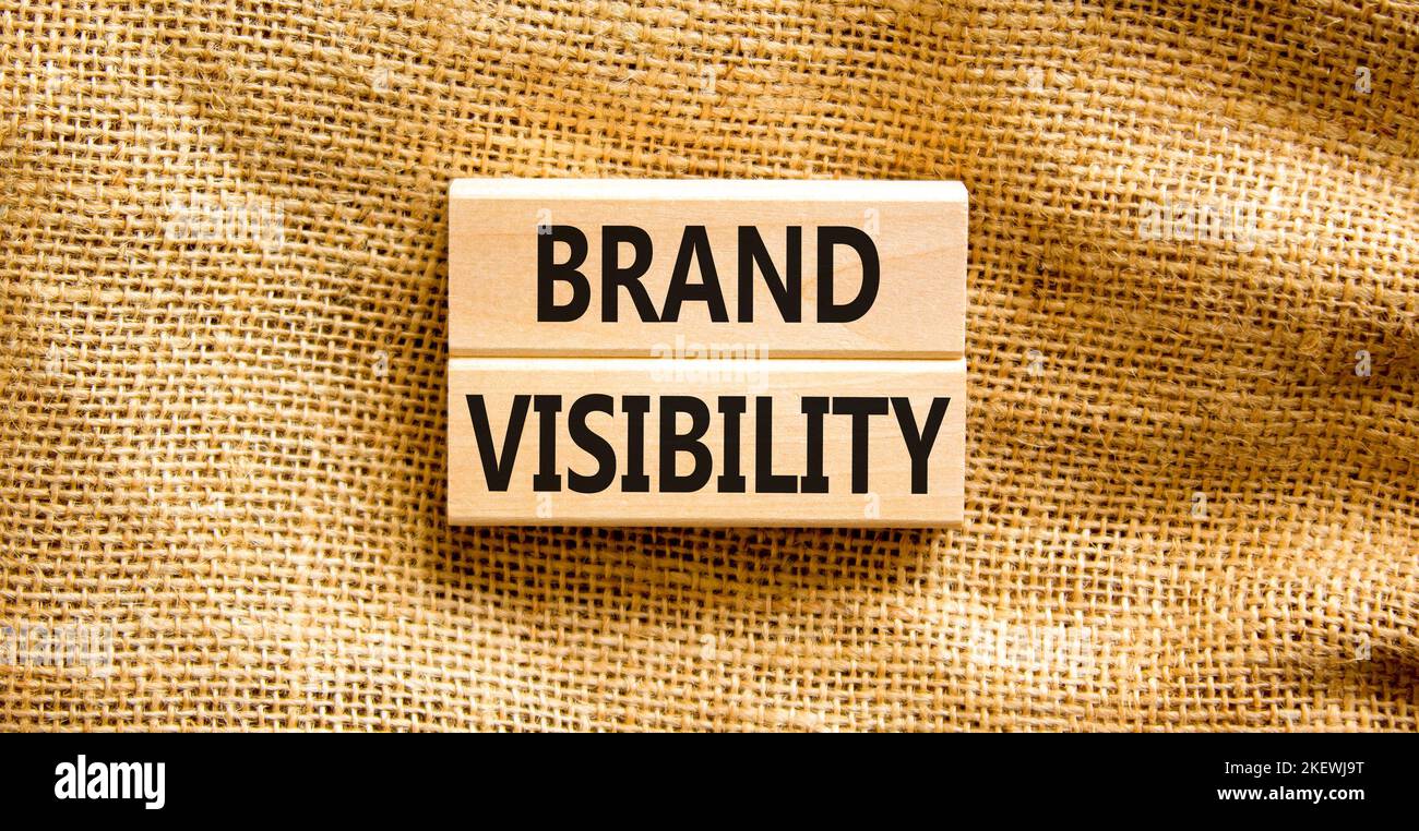 Brand visibility symbol. Concept words Brand visibility on wooden ...