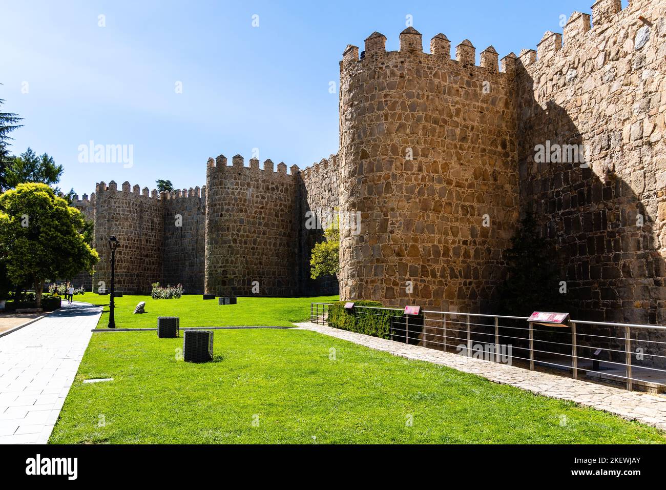 Avila, Spain - September 11, 2022: The Walls of Avila from Plaza of ...
