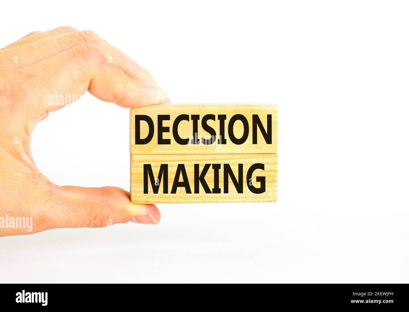 Decision making symbol. Concept words Decision making on wooden blocks ...