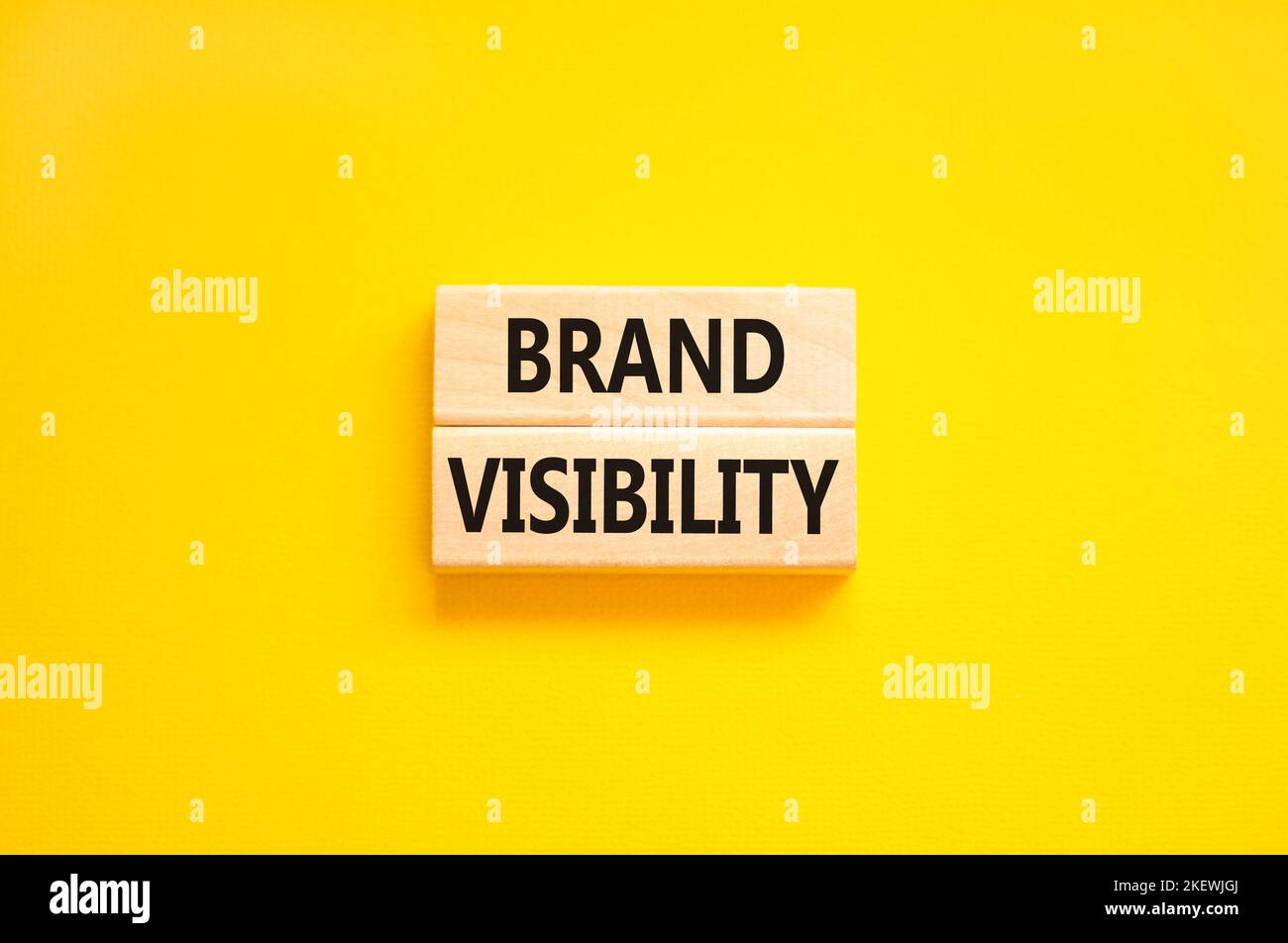 Brand visibility symbol. Concept words Brand visibility on wooden ...